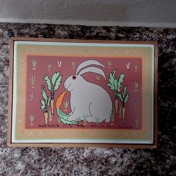 Vintage | Accents | Vintage 982 Easter Rascal Rabbit Art Signed Bunny ...